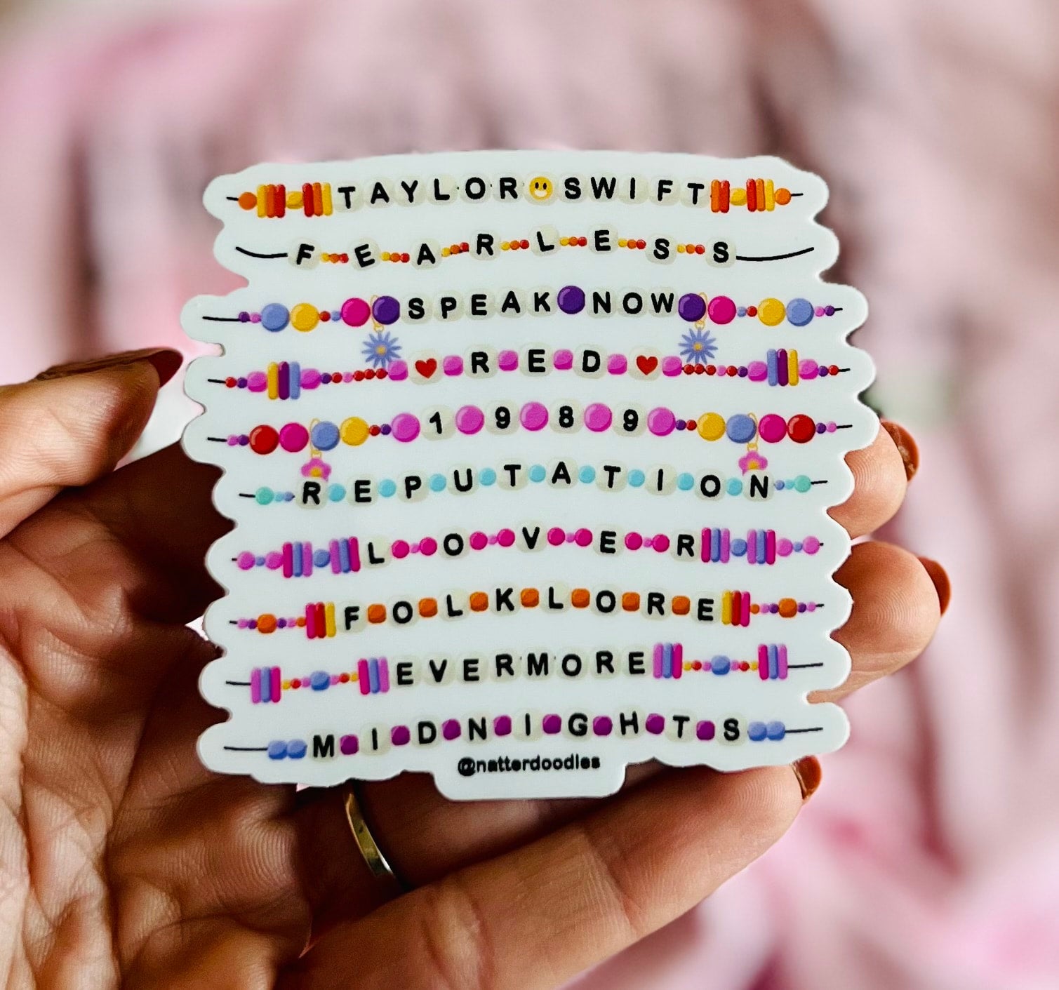Taylor Swift Friendship Bracelet Era Sticker | Cheeky Space Gifts + Decor